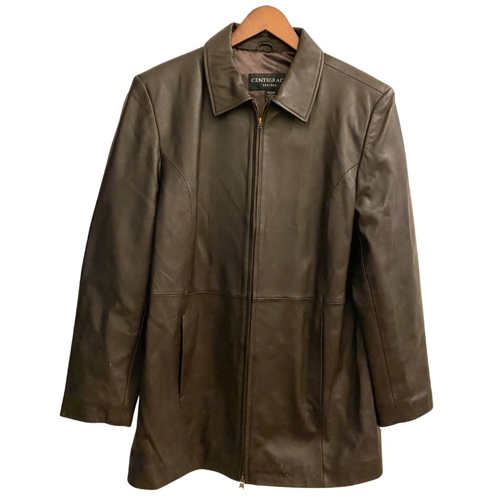 Centigrade Brown Leather Jacket - Women’s Medium - Gem